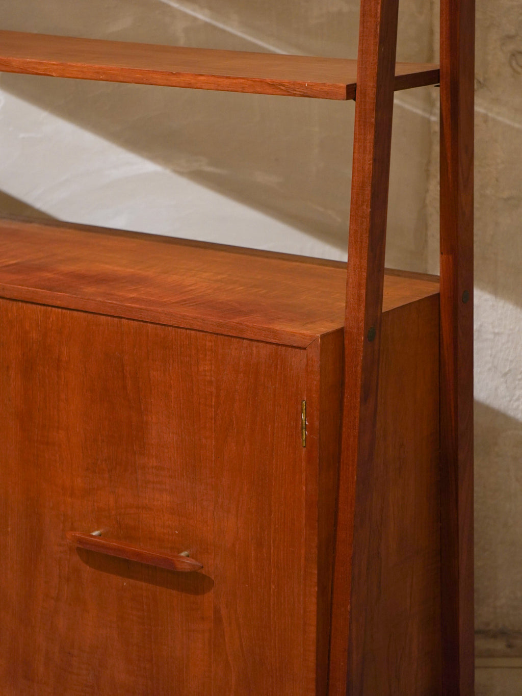 Teakwood open shelf, 1960s Sweden, VINTAGE SHARK ATTACK